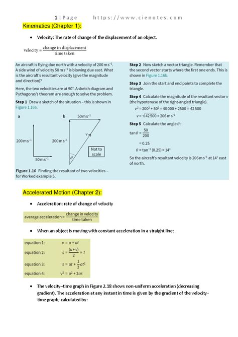Physics Notes Course Code Phys101 Kinematics Forces Energy