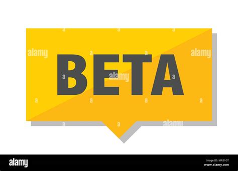 Beta Yellow Square Price Tag Stock Vector Image Art Alamy