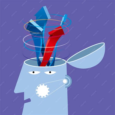 Premium Vector Artificial Intelligence Concept Design Arrows In The Brain