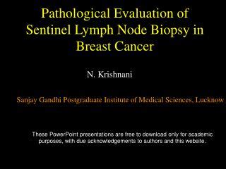 Ppt Sentinel Lymph Node Biopsy In Breast Cancer Powerpoint