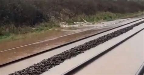 Train Services Cancelled Due To Flooding On Tracks Near Bristol