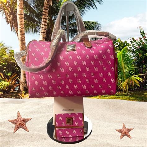 Dooney Bourke Fuchsia GRETTA Satchel Dome With Wallet Dooney
