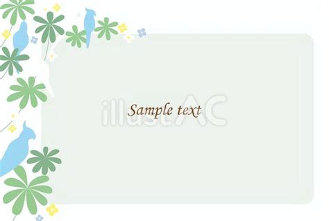 鳥と植物のメッセージカードイラスト No 24799809｜無料イラスト・フリー素材なら「イラストac」