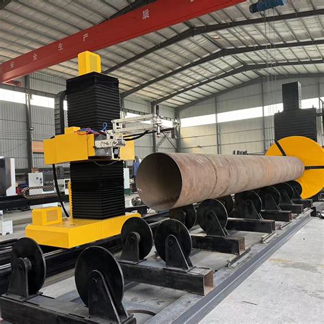 Large Diameter CNC Pipe Cutting And Beveling Machine Plasma And Oxy Fuel Cutting