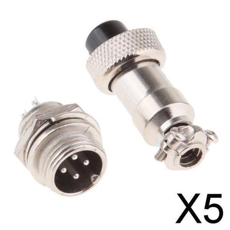 5 Pares 4 Pines Impermeable Macho Hembra Panel Conector De Cable De