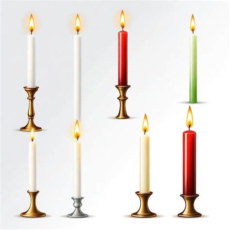 Unity Candle Vector Set White Background Isolated A High Qua Premium AI Generated Vector