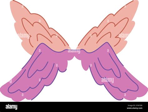 Translucent Fairy Wings Cartoon Vector Illustration Stock Vector Image