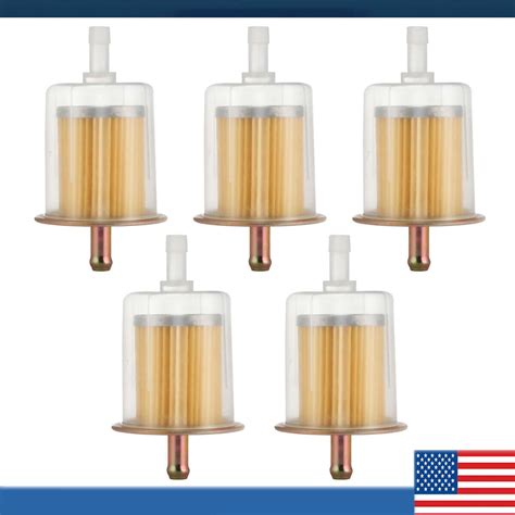 5pc 3 8 Fuel Filters Industrial High Performance Inline Gas Fuel Line