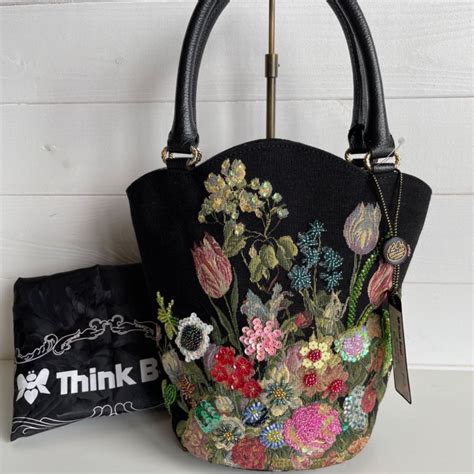 メルカリshops Think Bee ！ シンクビー ハンドバッグ ビーズ フラワー 花 バッグ