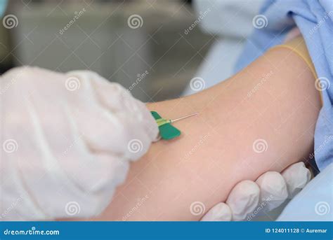 Needle Being Inserted Into Arm Stock Photo Image Of Medicine