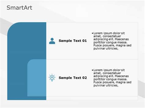 SmartArt List Nested Segment 2 Steps SlideUpLift