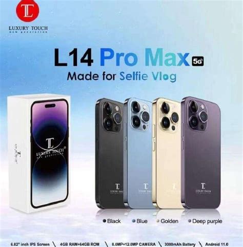 LUXURY TOUCH L14 PRO MAX 256GB BLACK 6GB RAM Mobile sill box free ...