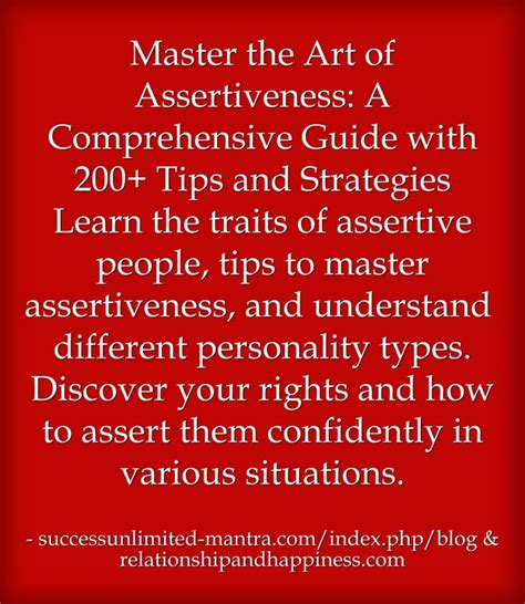Success Unlimited Mantra Blog Master The Art Of Assertiveness A