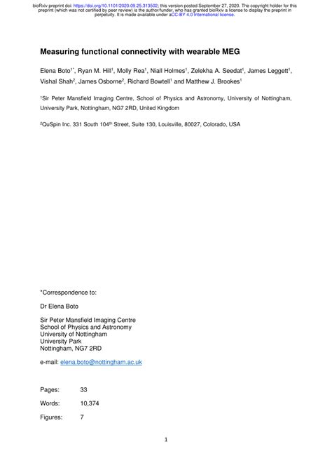 Pdf Measuring Functional Connectivity With Wearable Meg