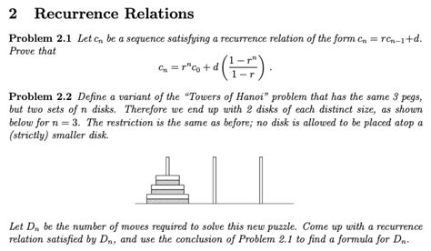 Solved 2 Recurrence Relations Problem 2 1 Let Cn Be A Chegg