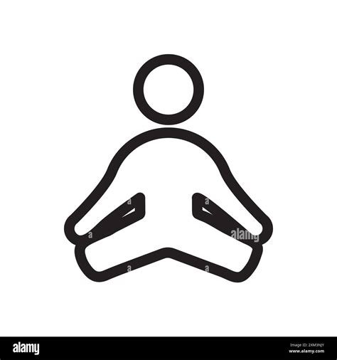 Relaxation Icon Black Line Art Vector In Black And White Outline Set