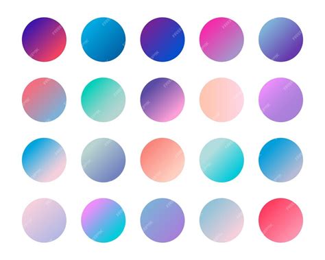 Premium Vector Set Of Vector Gradients Modern Combinations Of Colors