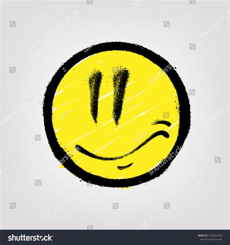 그래피티 이모티콘웃는 얼굴 페인트 스프레이 페인트벡터 스톡 벡터로열티 프리 1670331493 Shutterstock