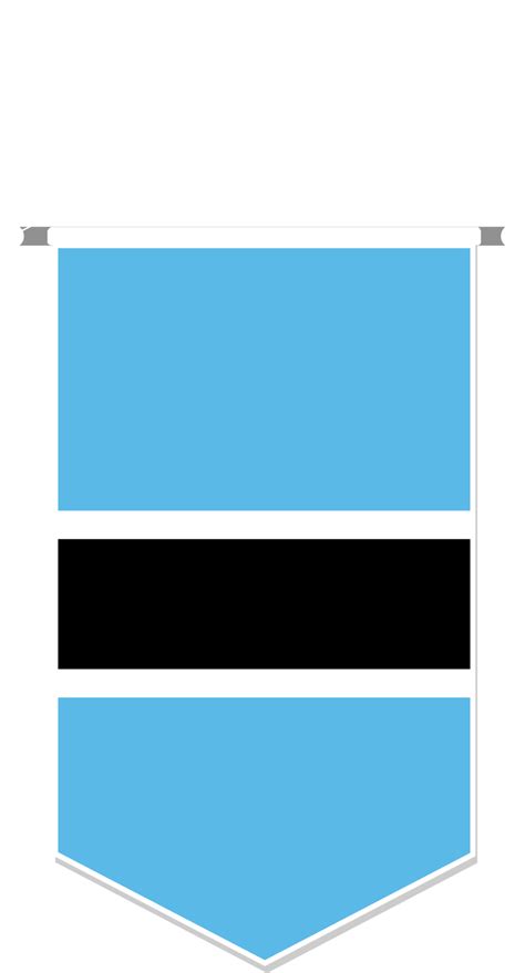 Botswana Flag In Soccer Pennant Various Shape 11887380 Png