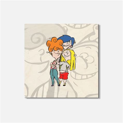 Ed Edd N Eddy Cartoon The Kanker Sisters 4 X 4 Square Wooden