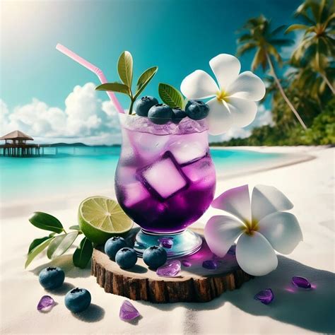 Exotic Cocktail Premium Ai Generated Image