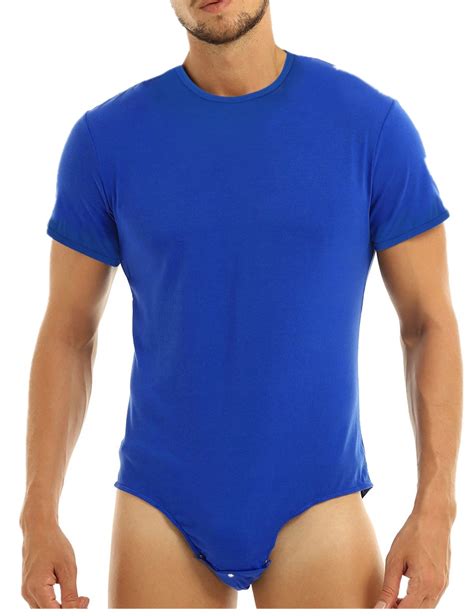 Doomiva Mens Short Sleeve One Piece Leotard Bodysuit Undershirts