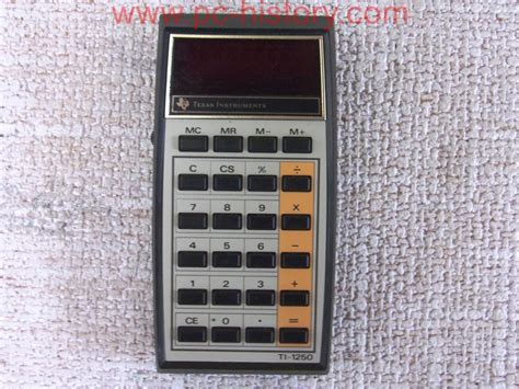 Калькулятор Texas Instruments Ti 1250 Музей компьютеров