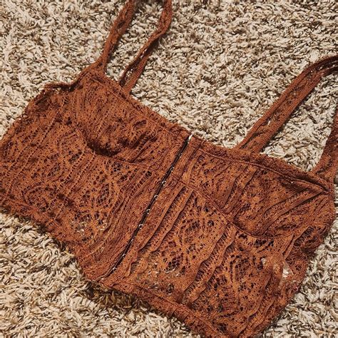 Tic Toc Brown Corset Size L But Breast Cups Are On Depop