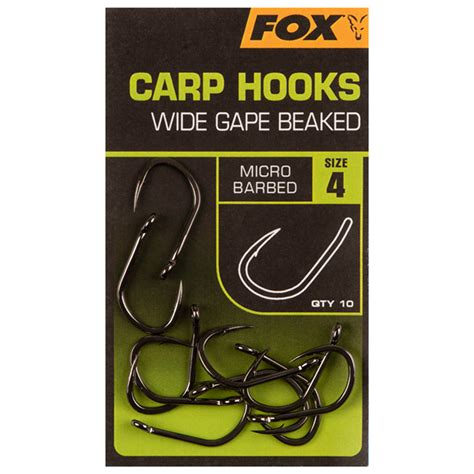 Fox Wide Gape Beaked Carp Hooks Micro Barbed