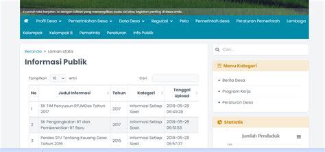 Merubah Download File Pada Menu Informasi Publik Ke Bentuk View Popup