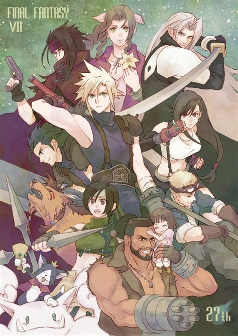 Tifa Lockhart Cloud Strife Aerith Gainsborough Yuffie Kisaragi