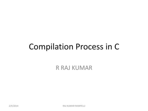 Steps For C Program Execution Pptx