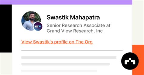 Swastik Mahapatra Senior Research Associate At Grand View Research