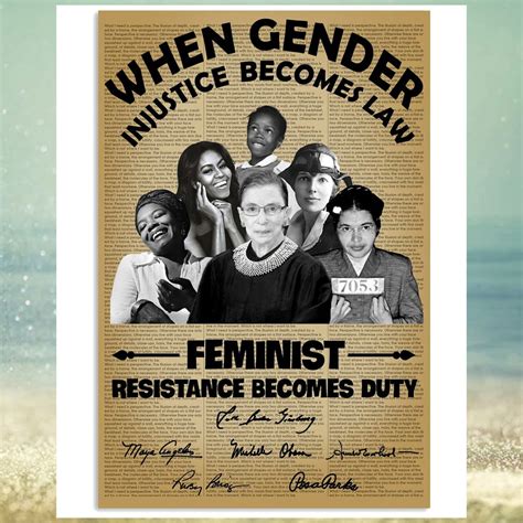 When Gender Injustice Becomes Law Poster Hoodie Sweater Long Sleeve