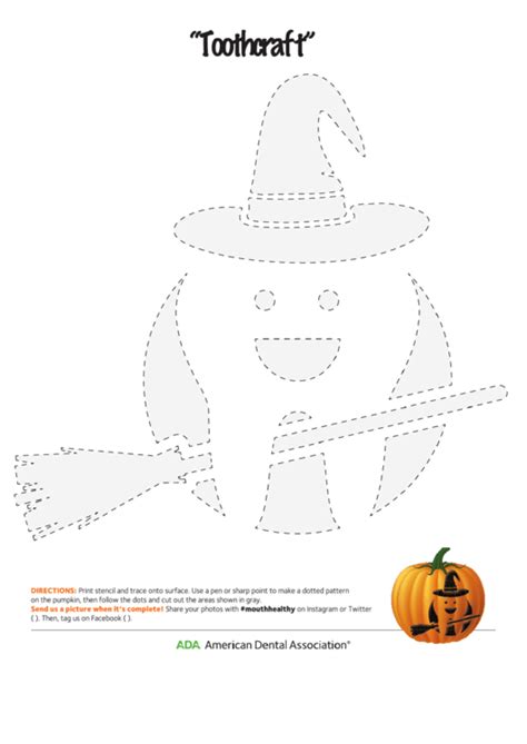 Toothcraft Pumpkin Carving Template Printable Pdf Download