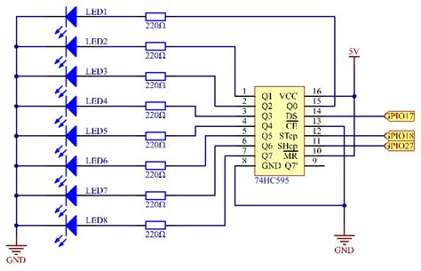 Lesson 10 Driving Leds By 74hc595 — Sunfounder Super Kit V2 For Pi