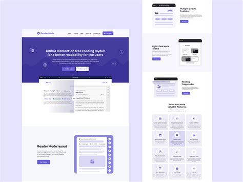 Reader Mode Wordpress Plugin Landing Page Design By Ashikur Rahman On Dribbble