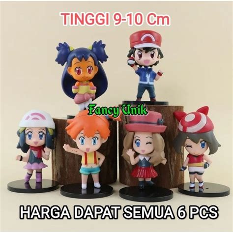 Jual Action Figure Pokemon Ash Ketchum Trainer Satoshi Set 6 Pcs
