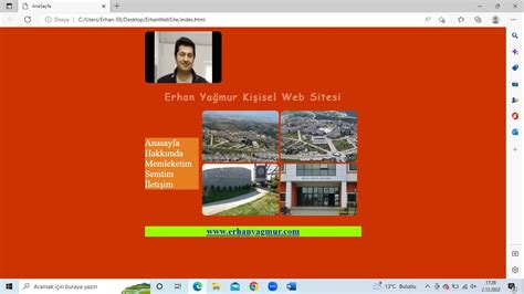Html Css İle Kişisel Web Sitesi Yapımı Youtube
