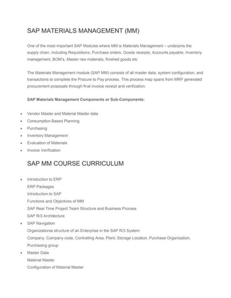 Sap Mm Presentation Ppt