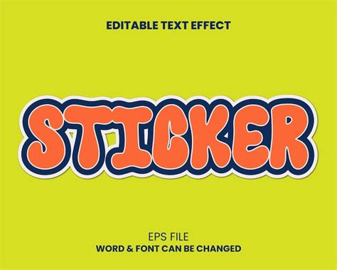 Premium Vector Sticker Text Effect