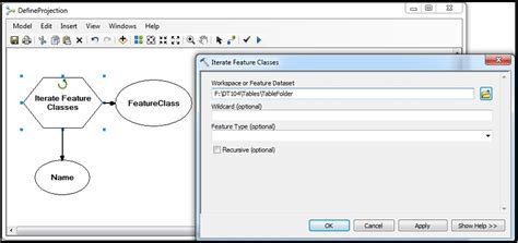 how to define projection for all files in a workspace