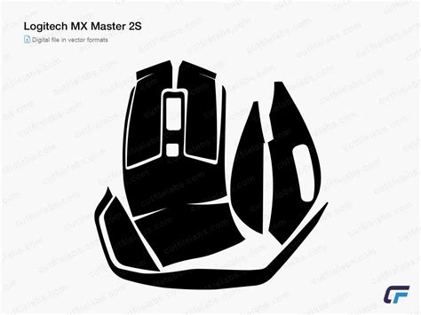 Logitech MX Master 2S 2017 Cut File Template CutFileLabs