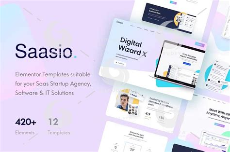 Saasio Saas Startup Elementor Template Kit Garudeya