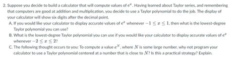 2 Suppose You Decide To Build A Calculator That Will Chegg