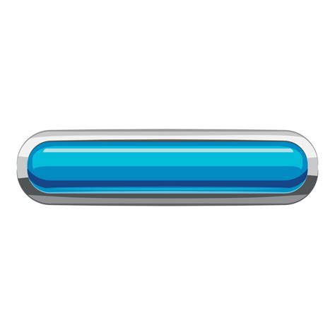 Sky Blue Rectangular Button Icon Cartoon Style Vector Art At