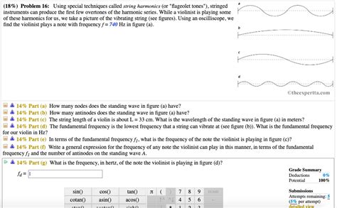 Solved Problem Using Special Techniques Called String Harmonics