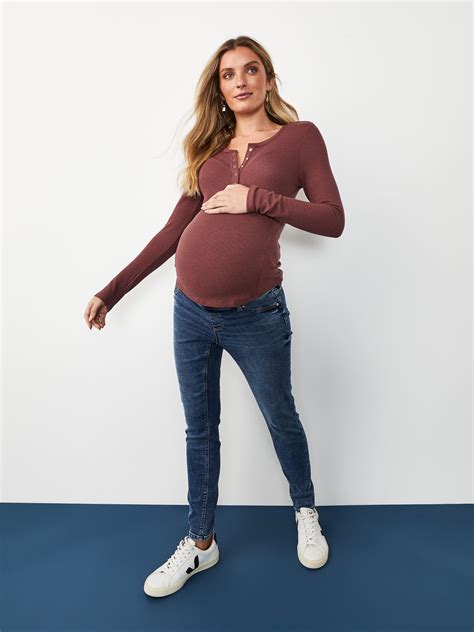Over Belly Maternity Skinny Ankle Jeans
