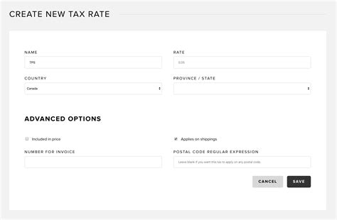taxes snipcart documentation