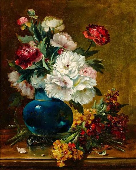 油畫法國畫家Eugene Henri Cauchois花卉靜物油畫作品 每日頭條